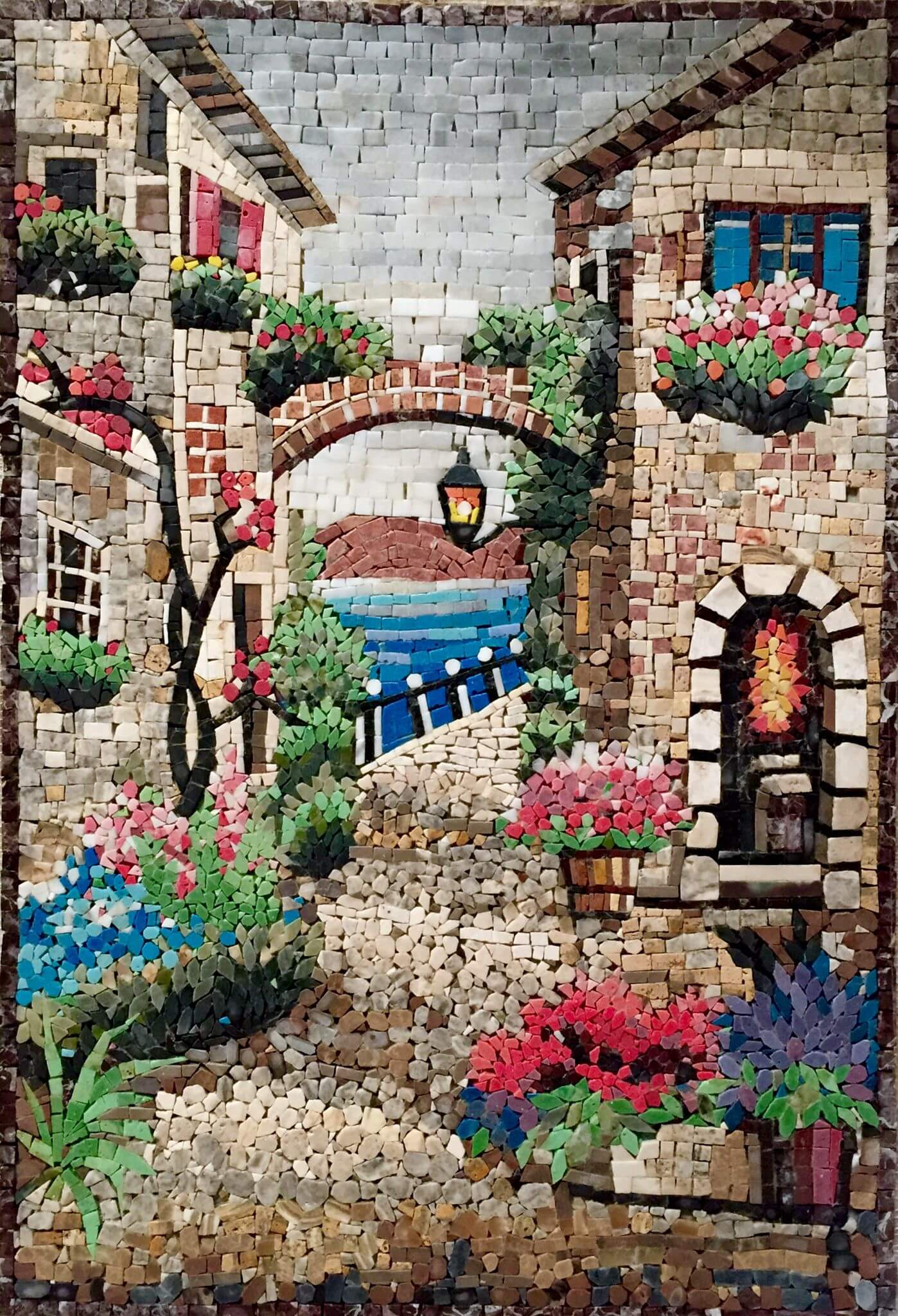 Street scene Mosaic Art – VenusMosaics